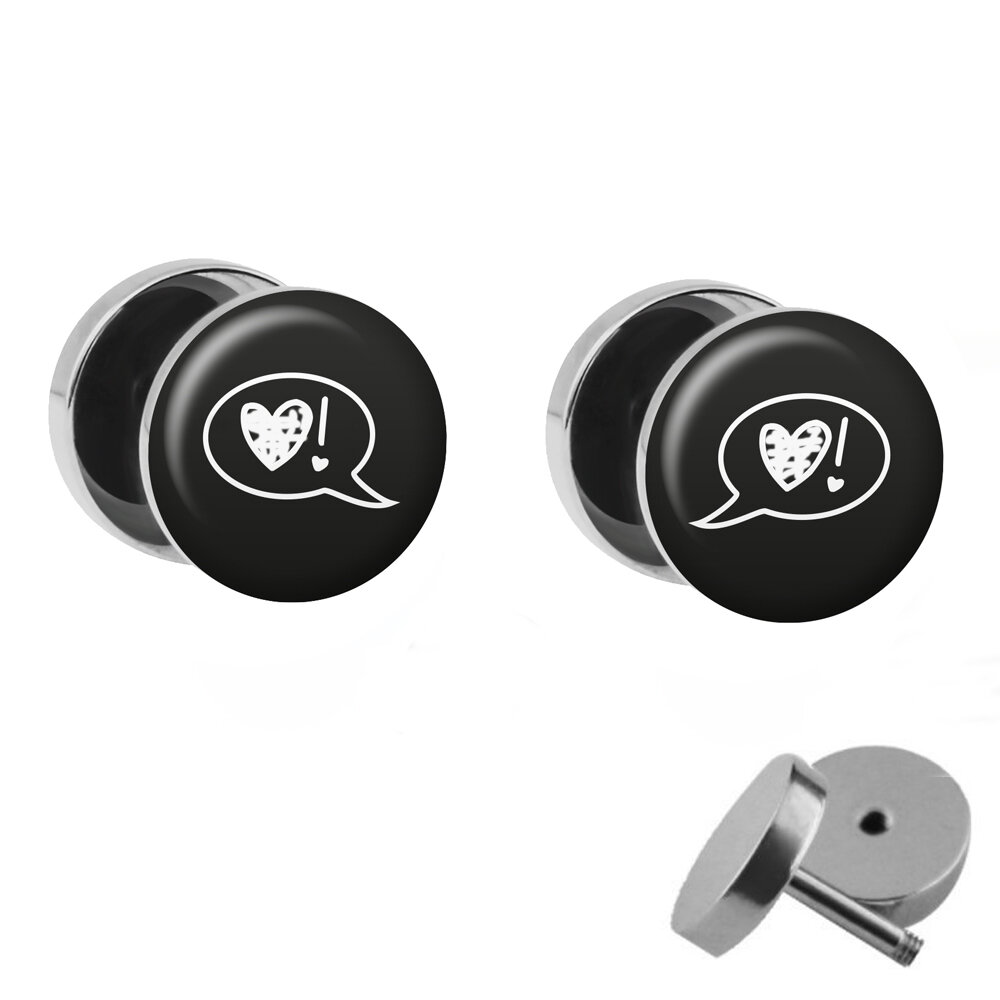 Motiv Fake Plug Set - Sterne - Weiß